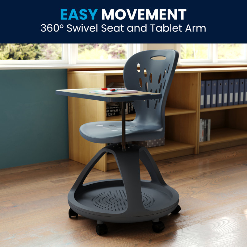 Office chair with desk attached store